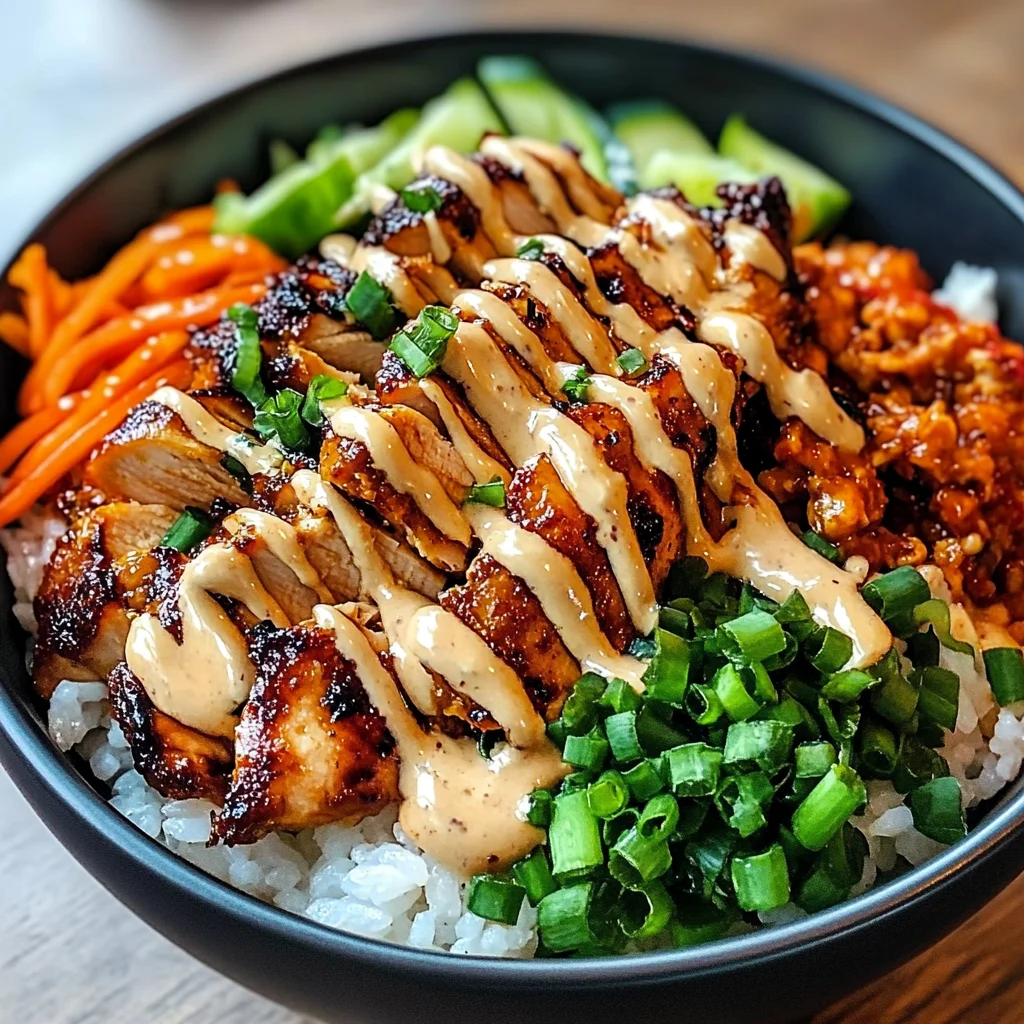 Korean BBQ Chicken Bowls with Gochujang Cream Sauce Awaits!