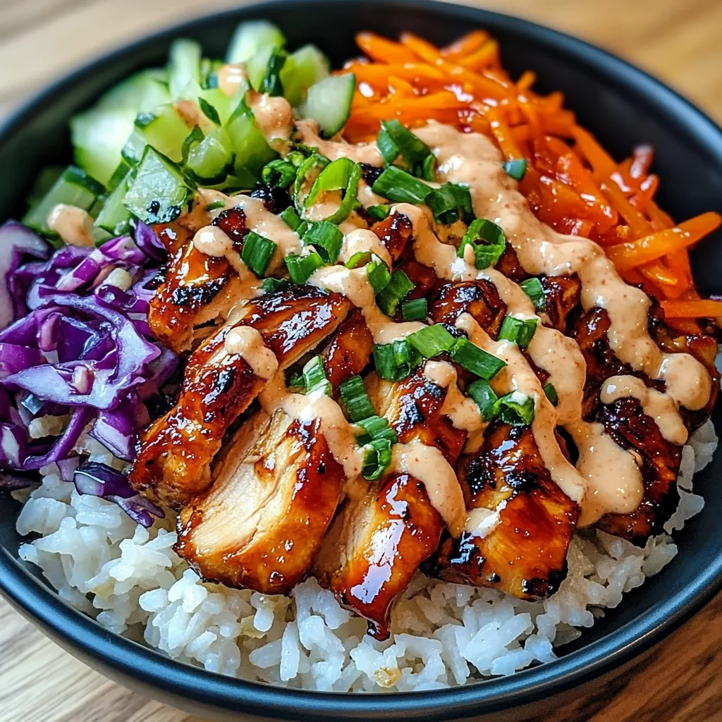 Korean BBQ Chicken Bowls with Gochujang Cream Sauce Awaits!
