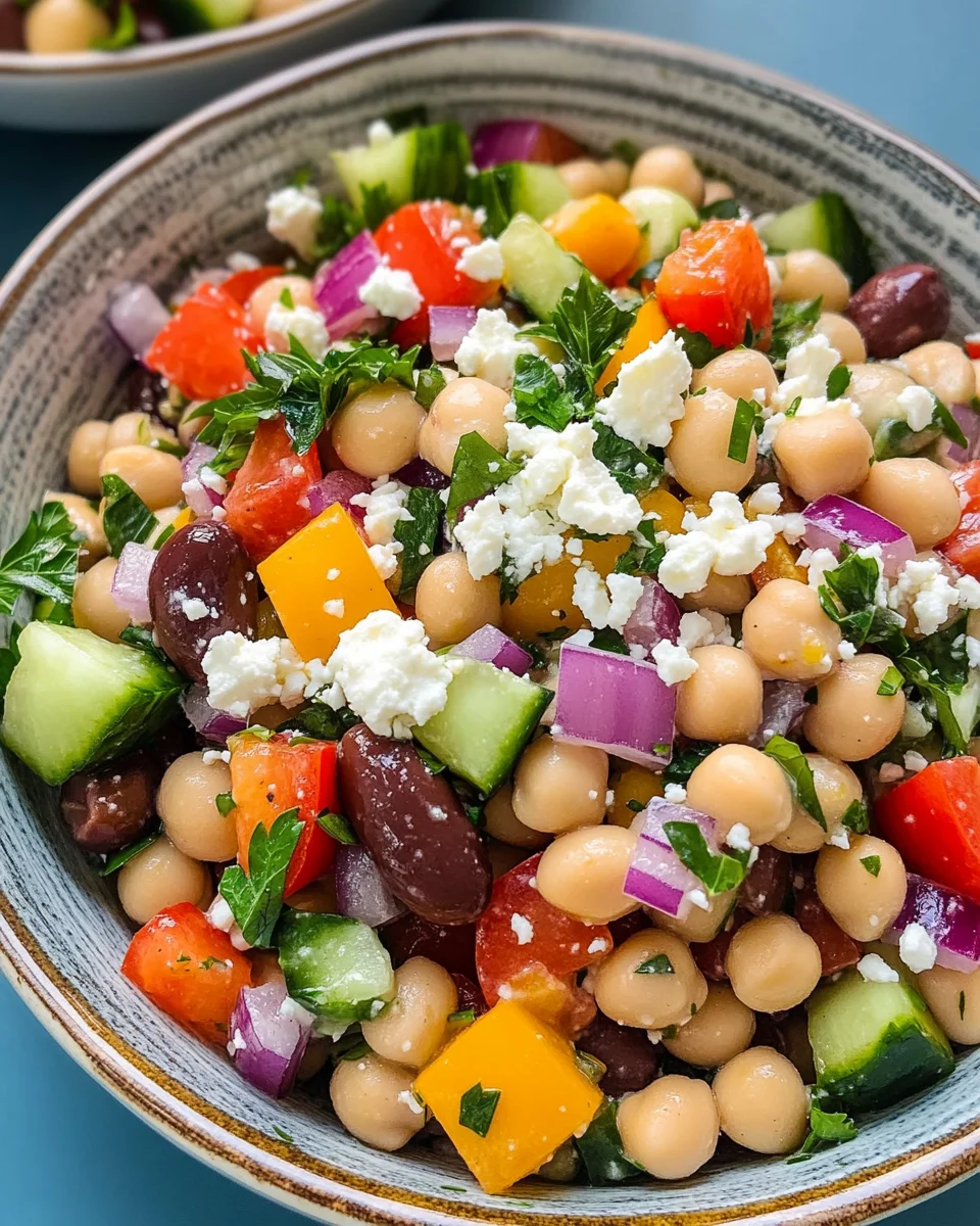 Mediterranean Dense Bean Salad (Viral TikTok Recipe) - Irresistible & Easy